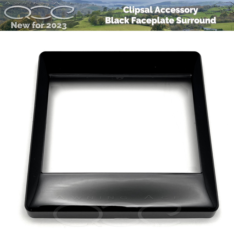 Clipsal Black Socket Surround Plate - awningace.com