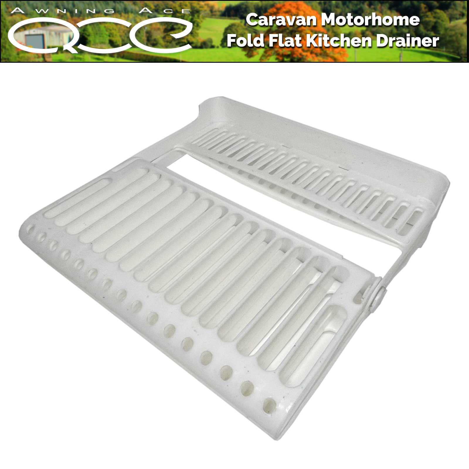 Compact Folding Caravan Motorhome Kitchen Drainer - awningace.com
