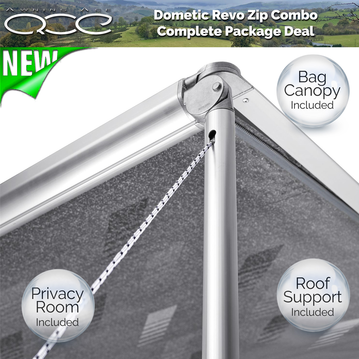 Dometic Revo Zip Bag Awning Bundle - awningace.com