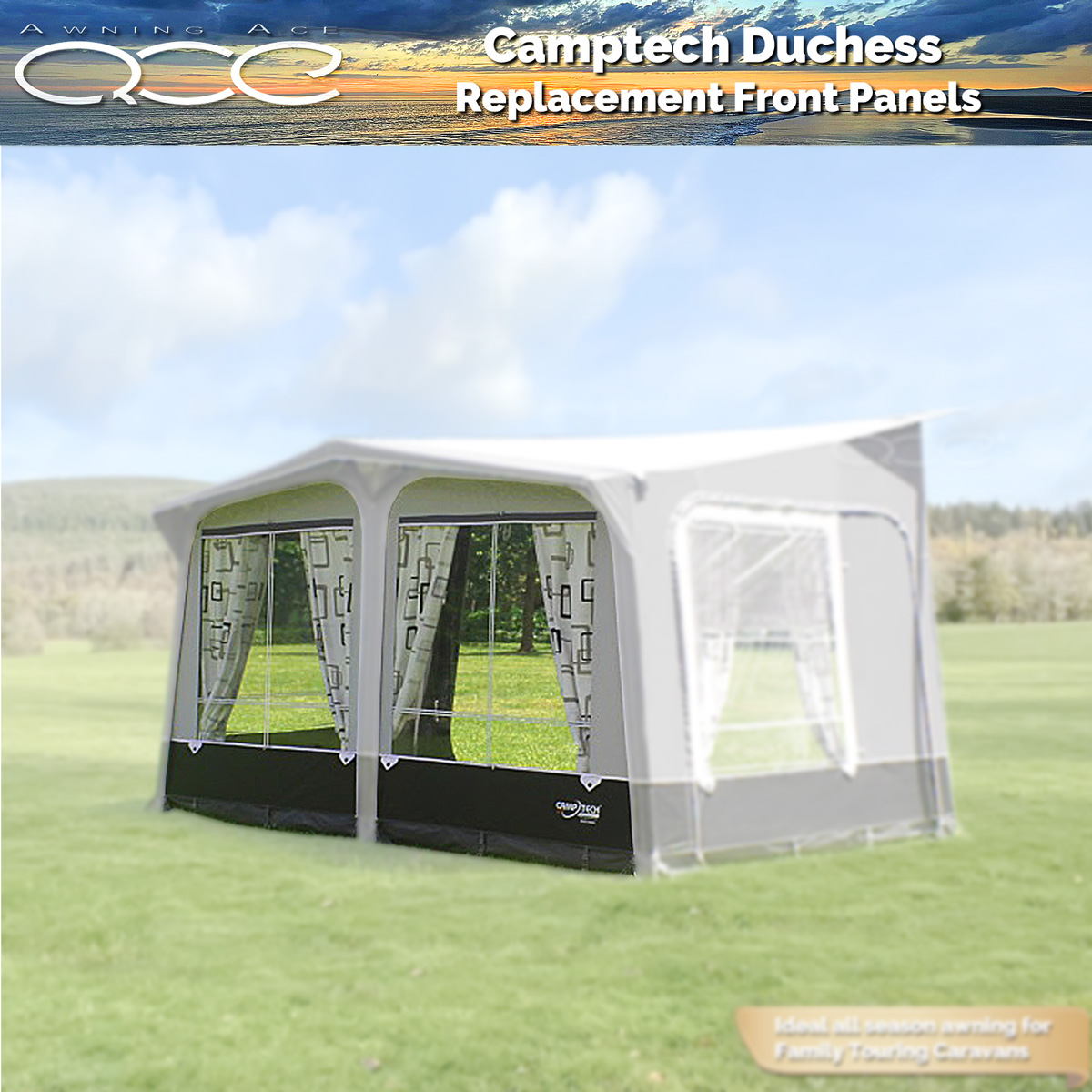 Camptech Duchess Front Panel Set - Left and Right - awningace.com