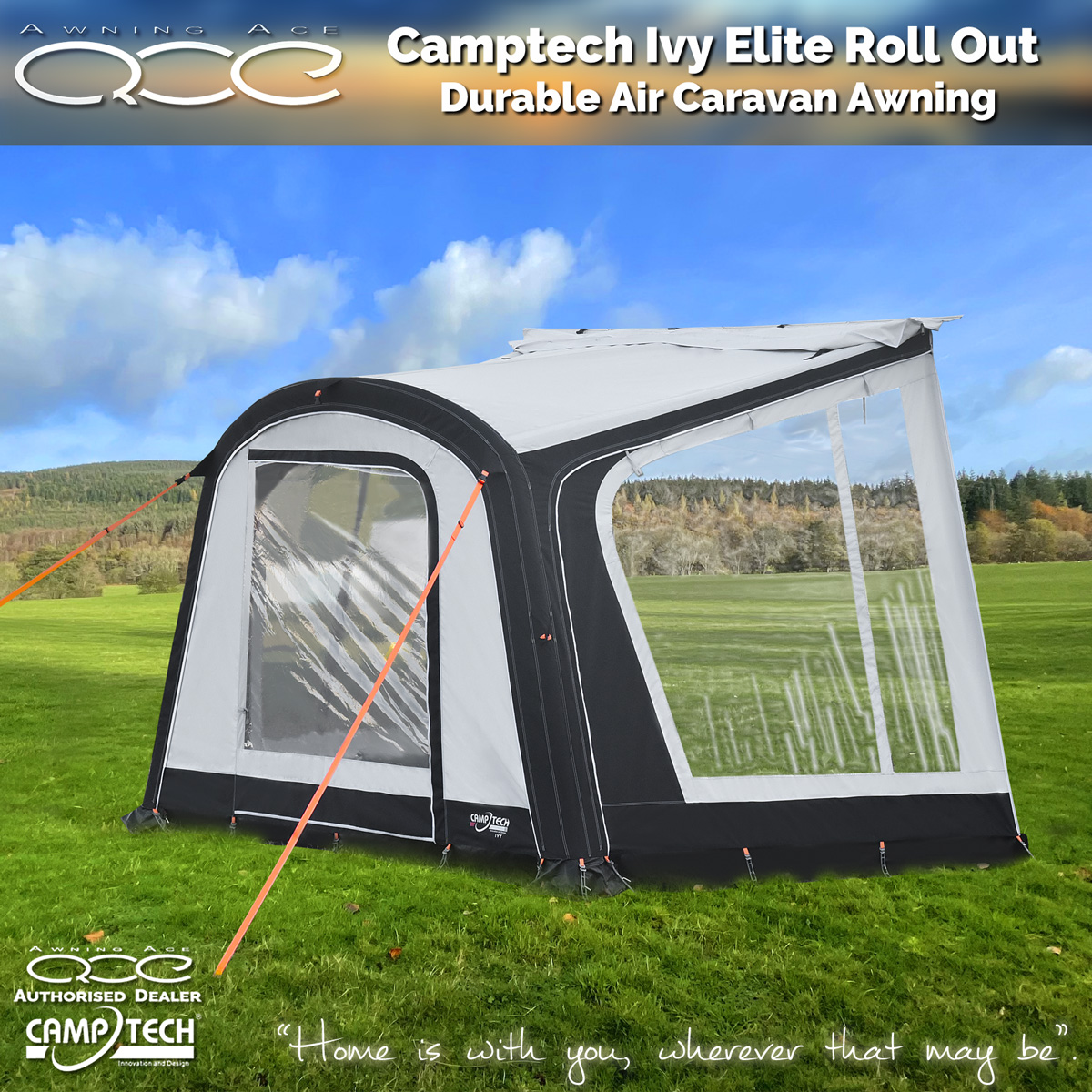 Camptech Ivy Air Ivy Elite Air Roll Out Awning - awningace.com