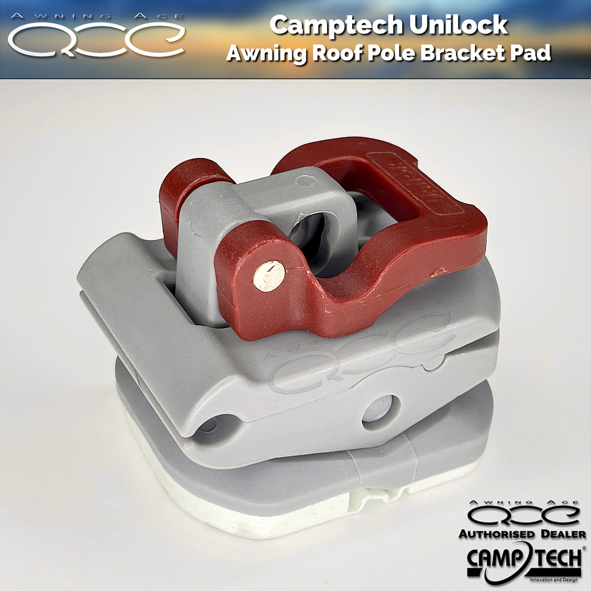 Camptech Caravan Awning Pole Roof Bracket Pads - awningace.com