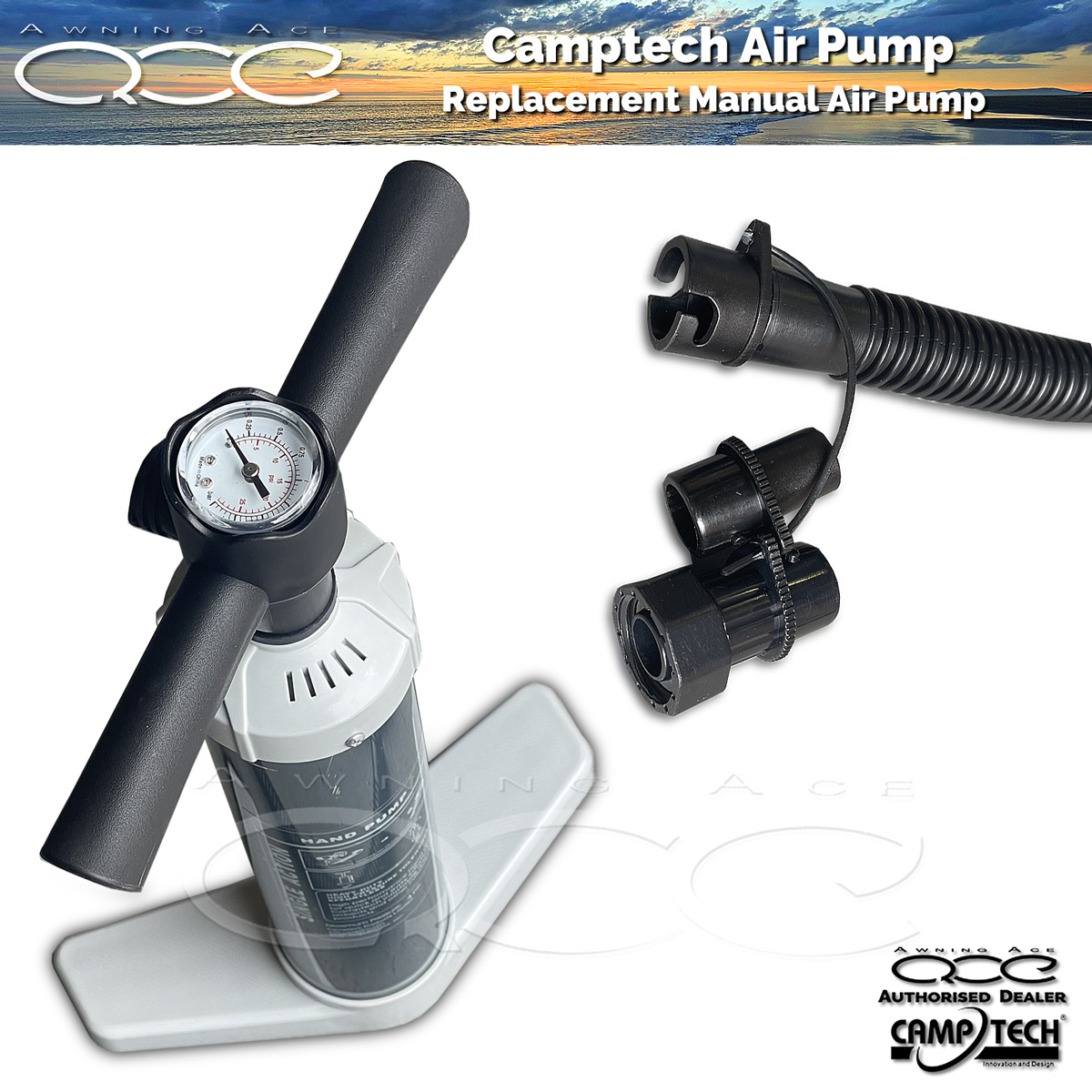 Camptech Manual Air Pump for Inflatable Awnings - awningace.com