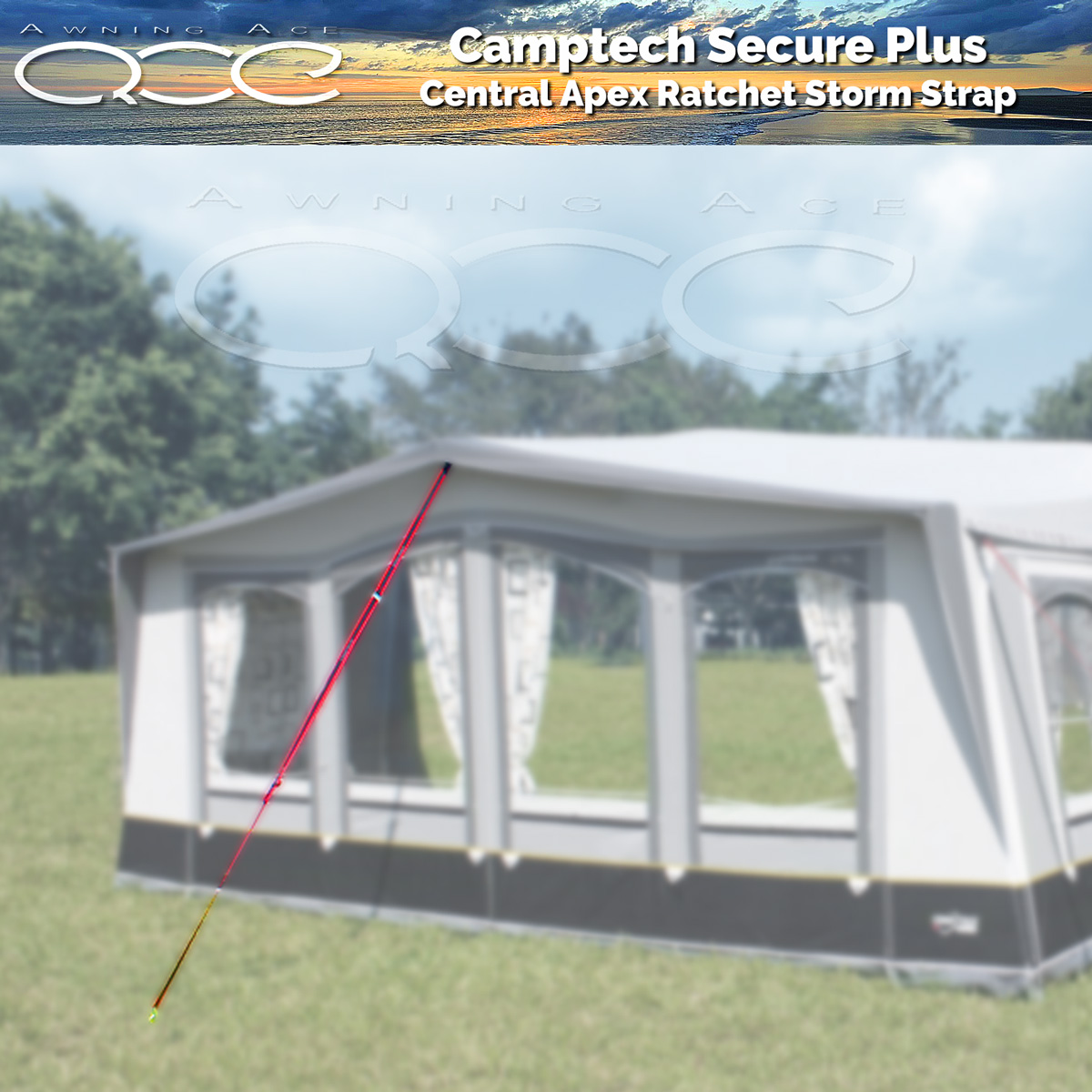 Size 9 Camptech Touring Caravan Awning - awningace.com