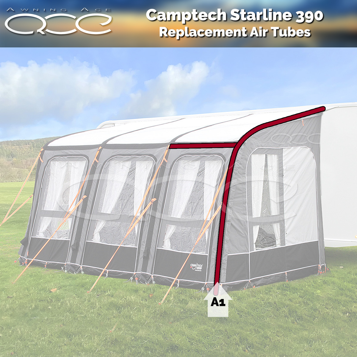 Camptech Starline 260/300/390 A1 Tube Only - awningace.com