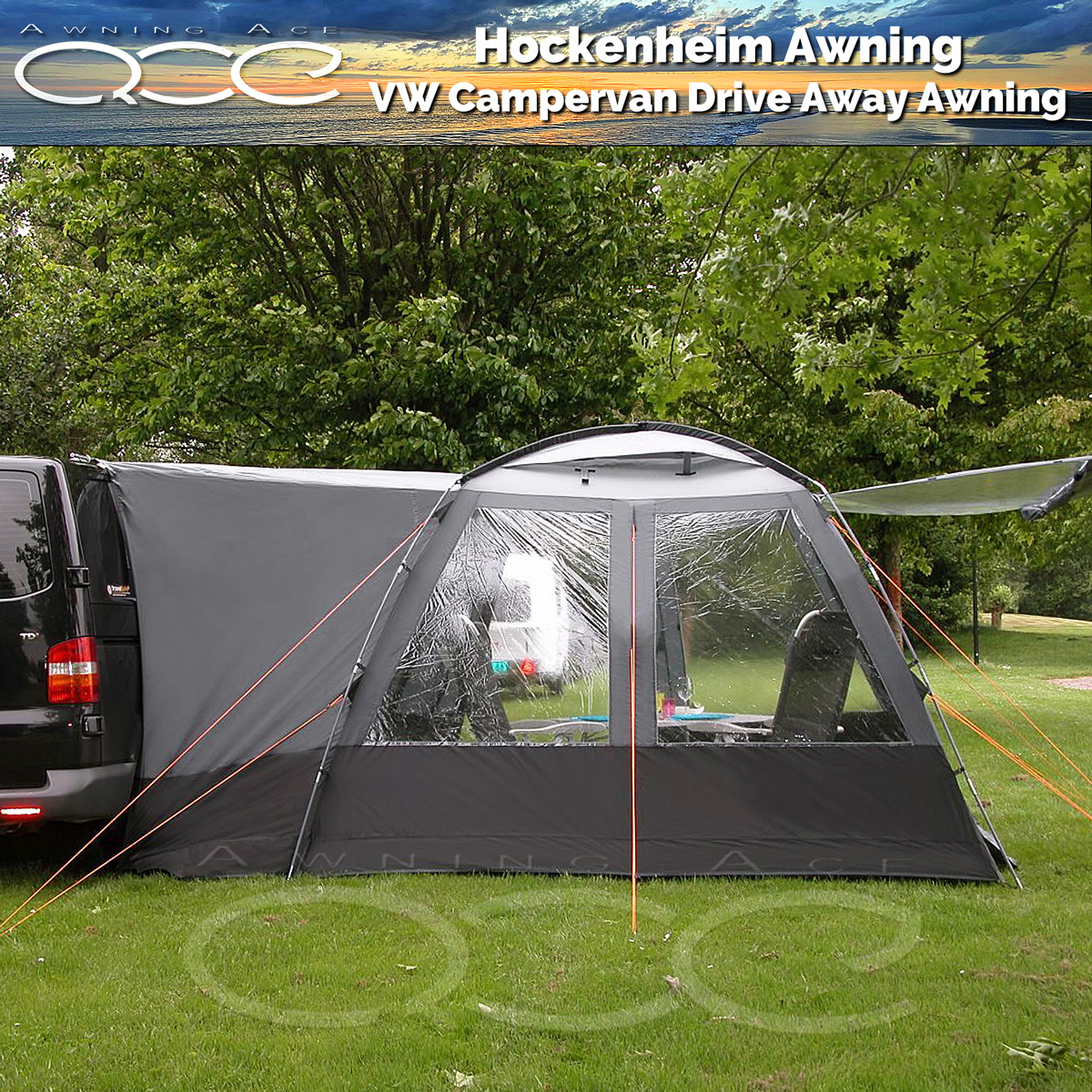 Driveaway Campervan Awning VW T4 T5 T6 Transporter - awningace.com