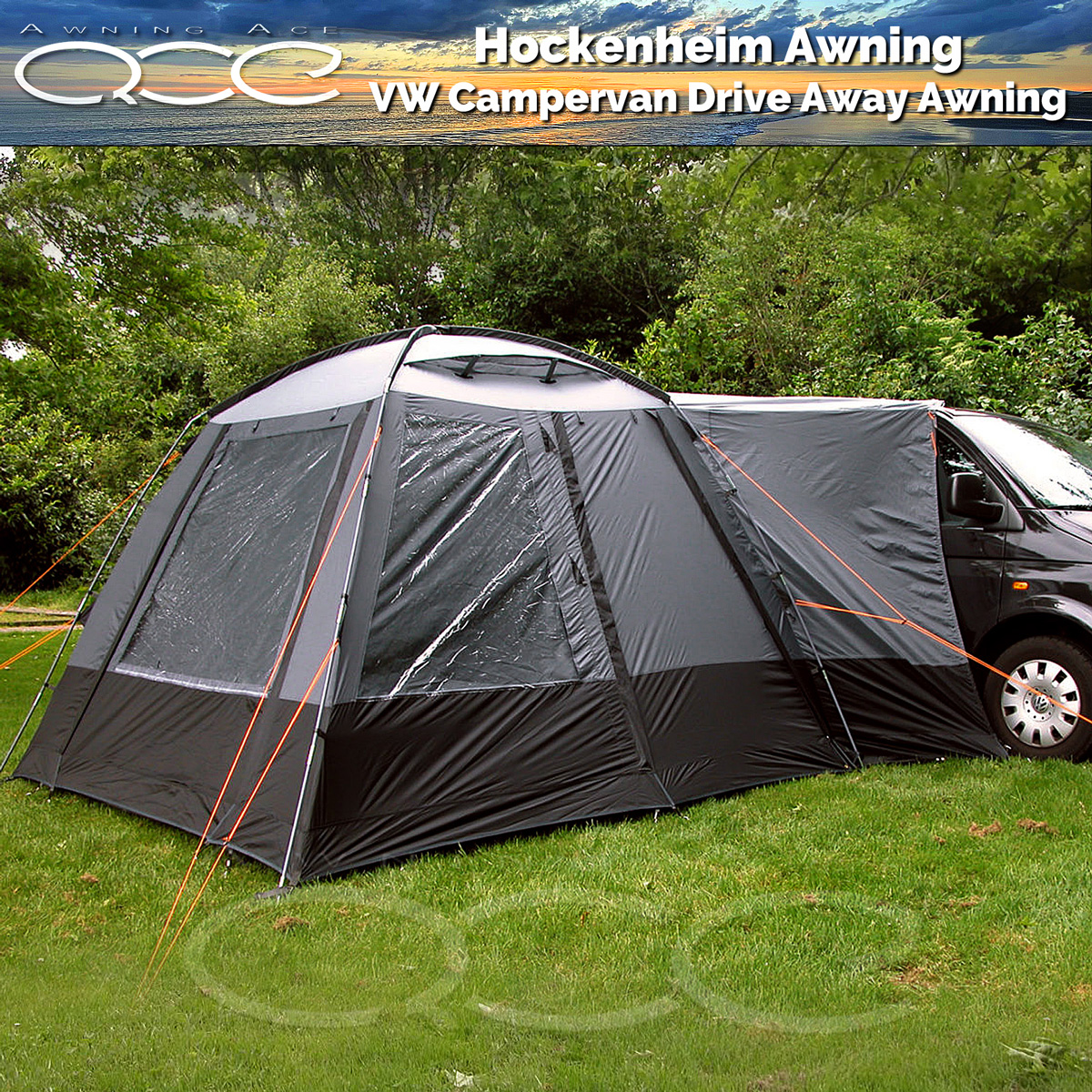 Driveaway Campervan Awning VW T4 T5 T6 Transporter - awningace.com