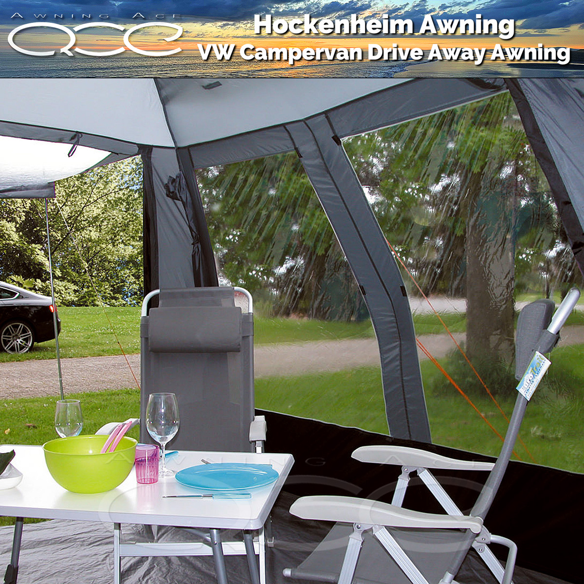 Driveaway Campervan Awning VW T4 T5 T6 Transporter - awningace.com