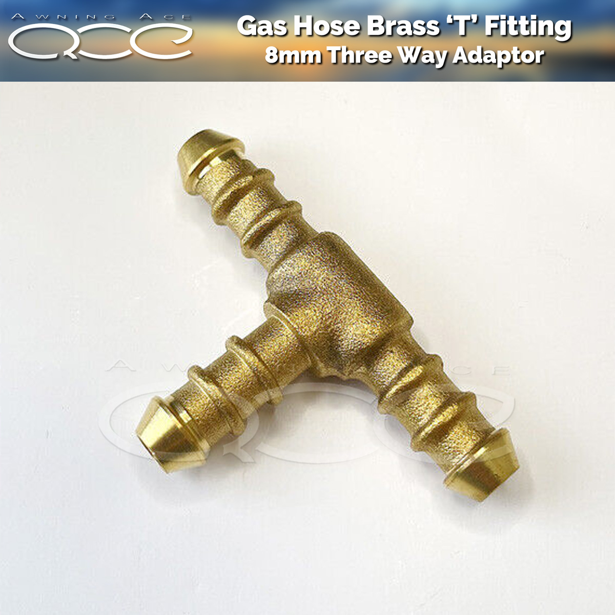 8mm 3 Way Brass Tee Piece Joiner Fuel Hose Joiner T Connect Air Water Gas Oil - awningace.com
