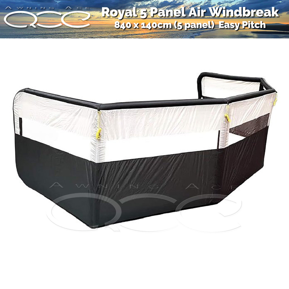 5 Panel Air Inflatable 6 metre Windbreak by Royal - awningace.com