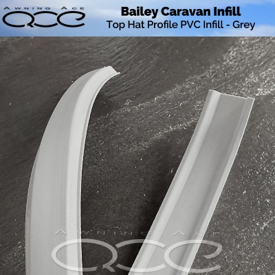 Bailey Caravan PVC Top Hat Infill Grey - awningace.com