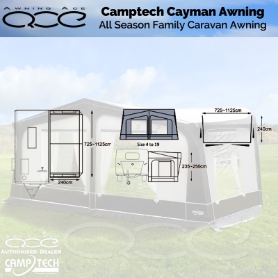 Campervan Rear Tailgate Awning Tent - awningace.com