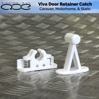 Viva Door Retainer Catch Latch White - awningace.com