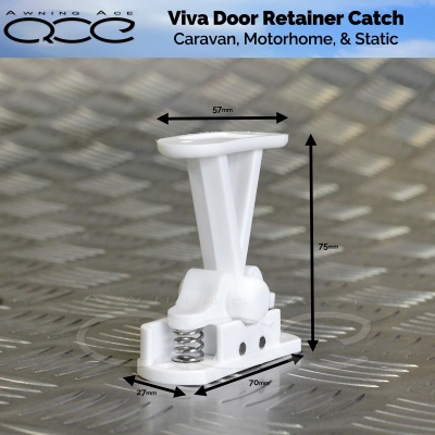 Viva Door Retainer Catch Latch White - awningace.com
