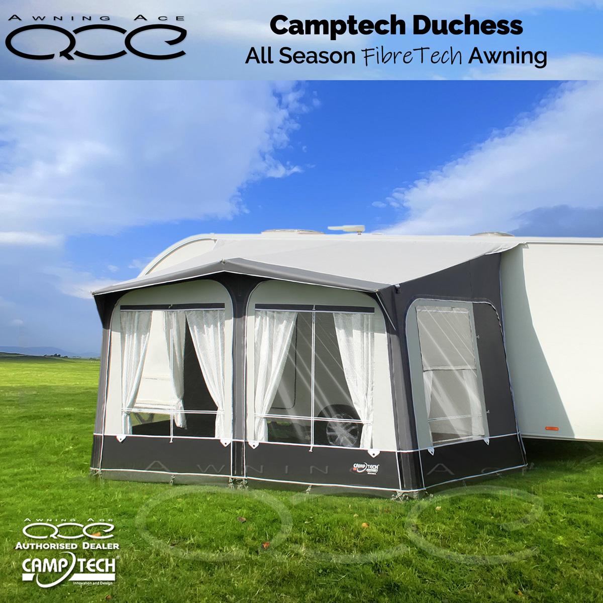 Camptech Duchess Fibre Frame All Season Caravan Porch Awning ...