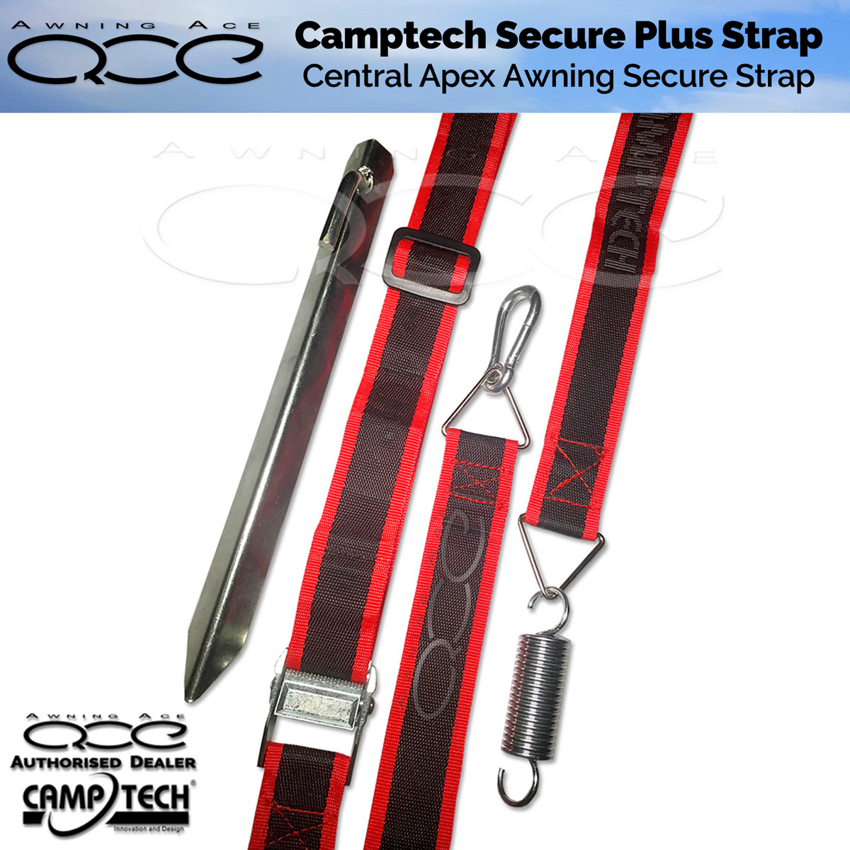 Size 4 725-750cm Camptech Touring Caravan Awning - awningace.com