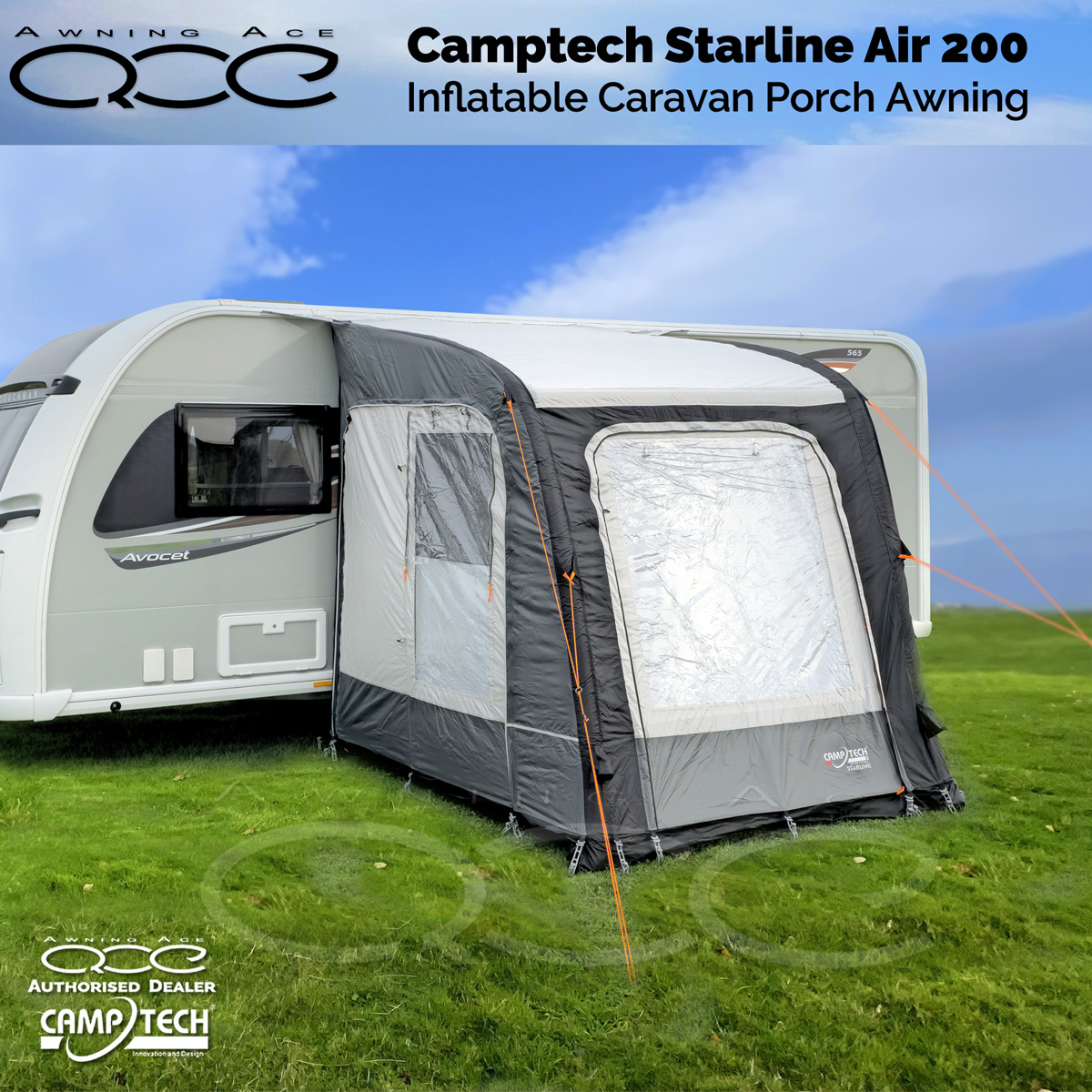 2025 Camptech Starline 200 Air Inflatable Caravan Porch Awning ...