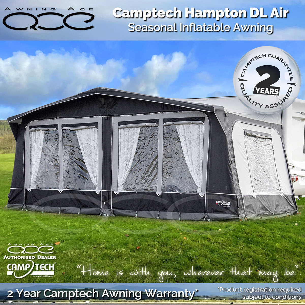 Camptech Hampton DL Air Inflatable Premium Caravan Awnings | Free £100 ...