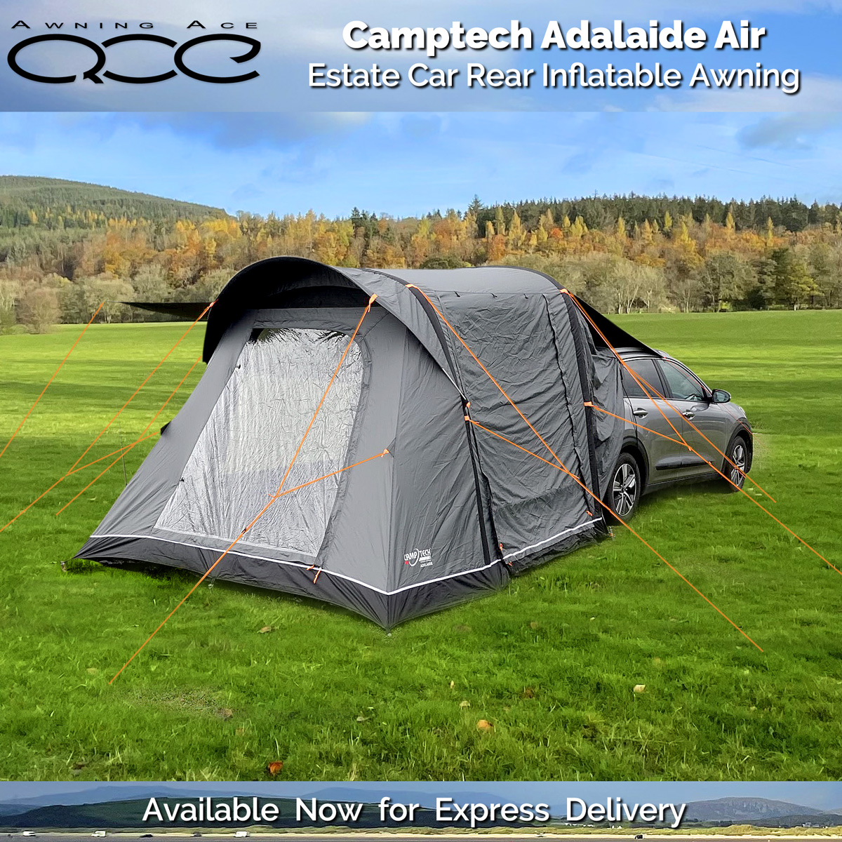 Camptech Adelaide Rear Car Awning Tent - awningace.com