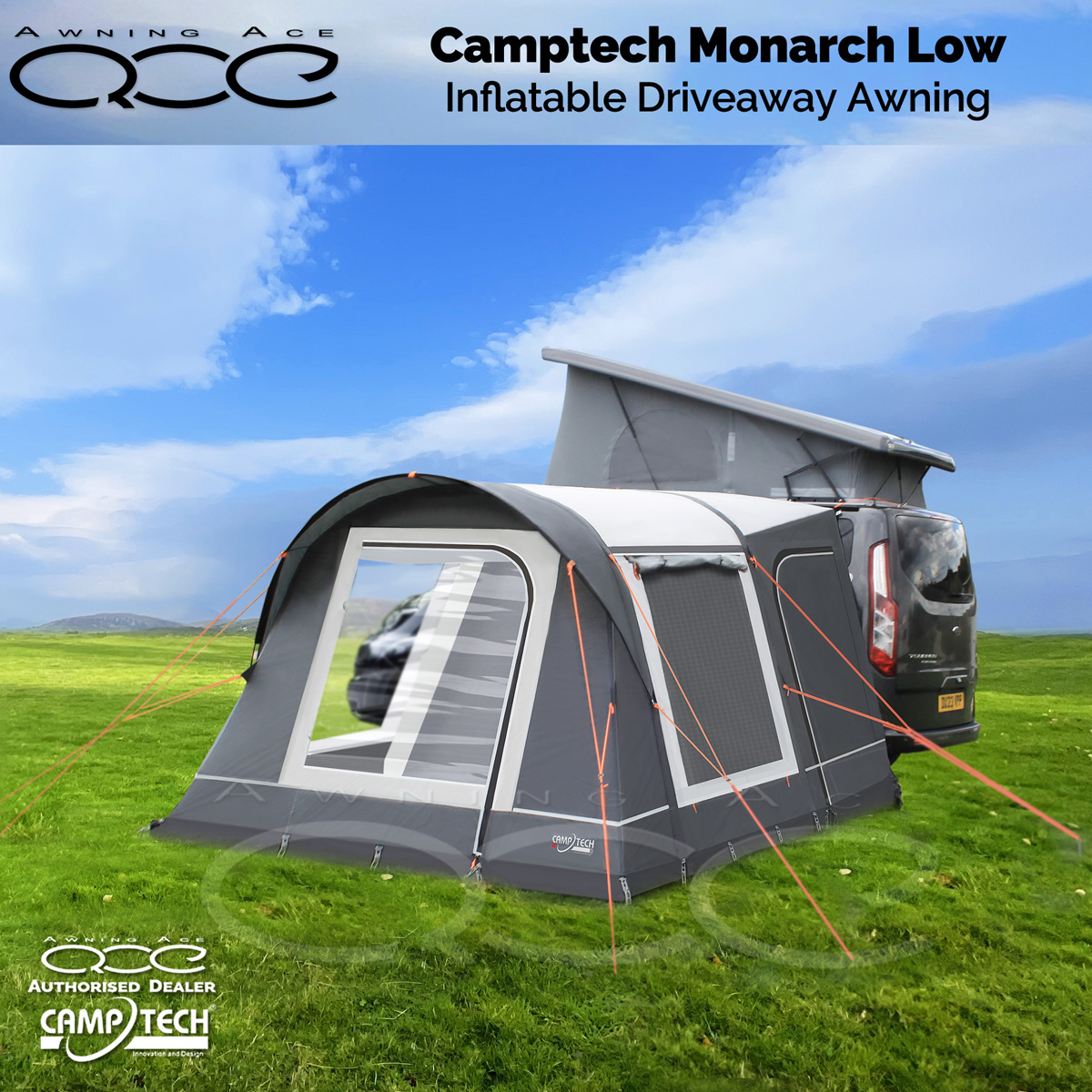 Camptech Moto Air Monarch Inflatable Motorhome Awning - awningace.com