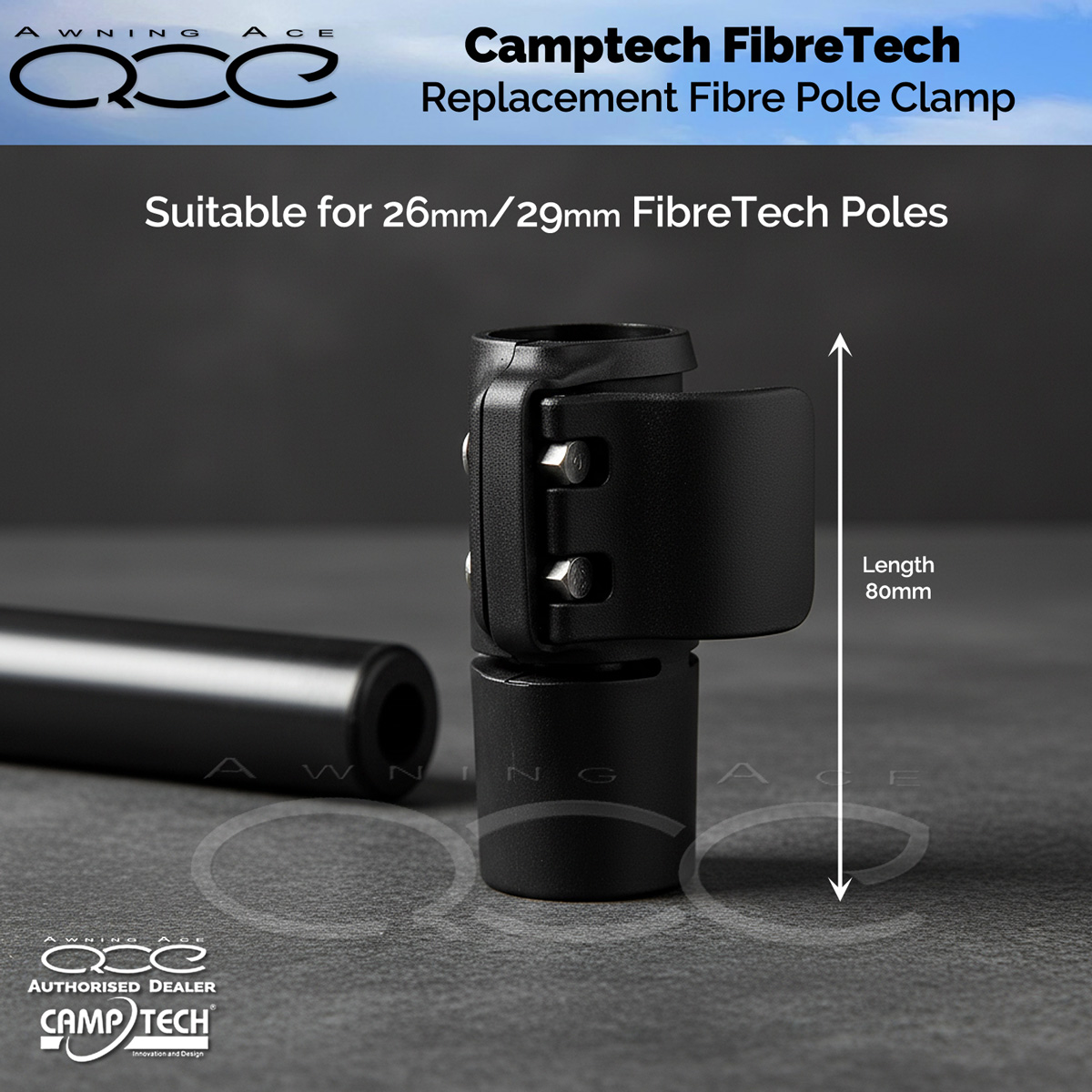 Camptech Replacement Pole Clamp Griplock - awningace.com