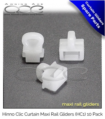 Hinno HC1 Clic Gliders for Maxi 6 Rail Caravan and Motorhome Curtain ...