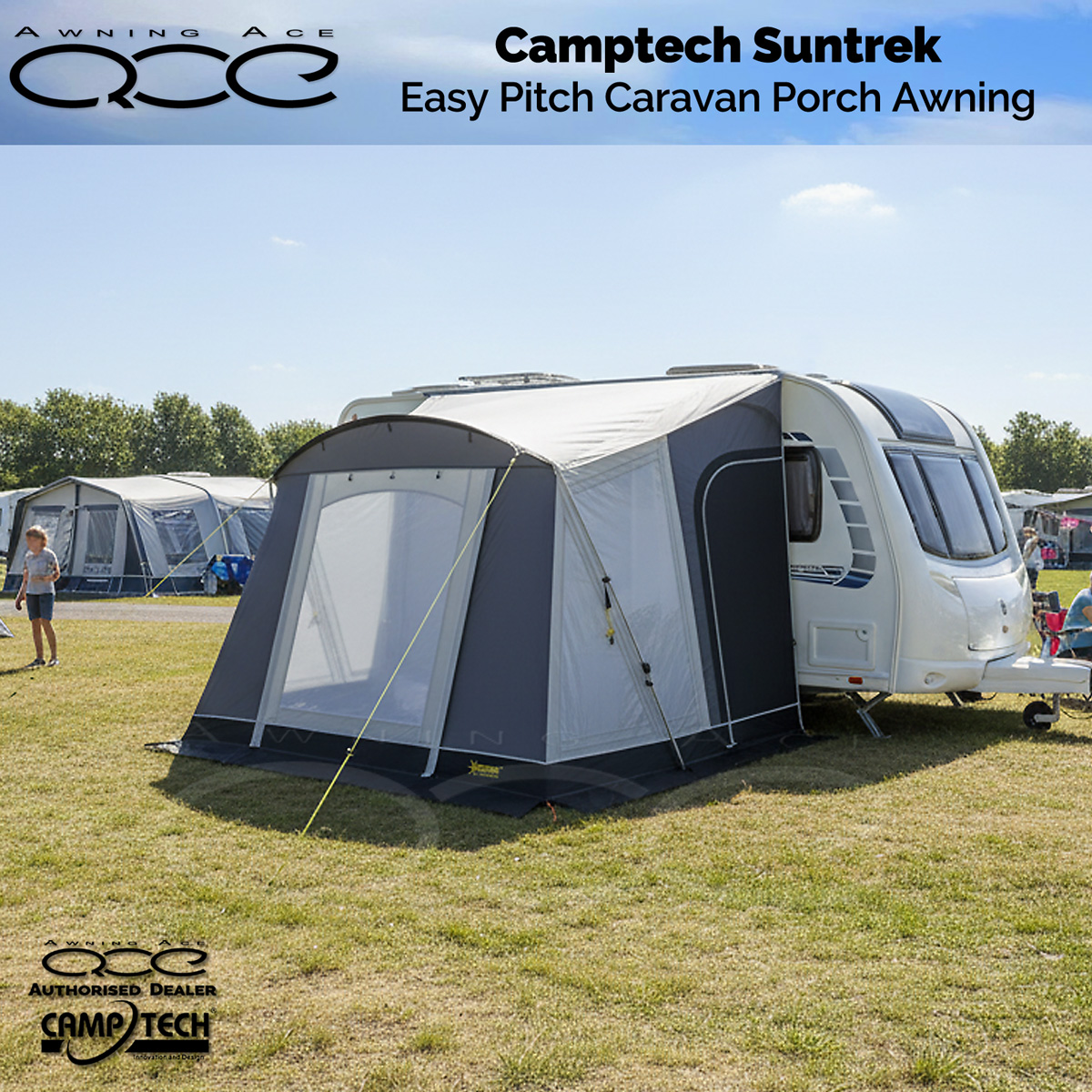 Camptech Suntrek Easy Pitch Porch Awning - awningace.com