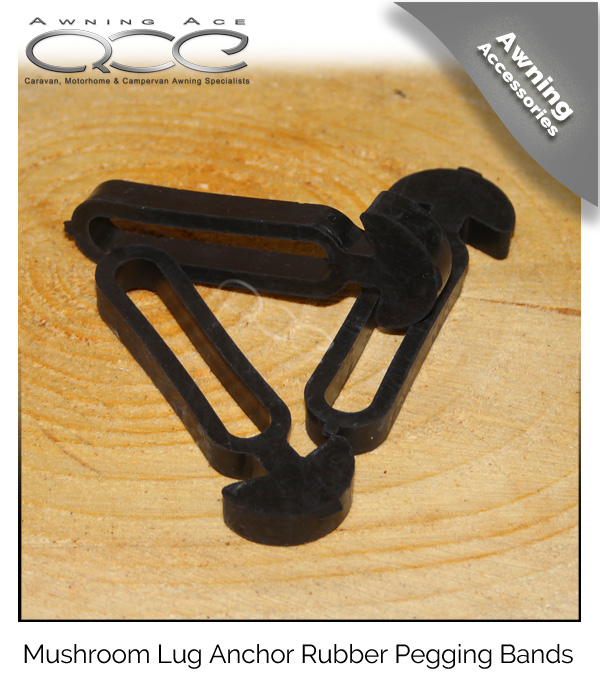 10x Black Universal Awning Anchor Rubber - awningace.com